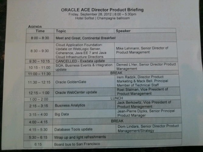 Oracle ACE Director Meeting: Day 2 | The Data Warrior
